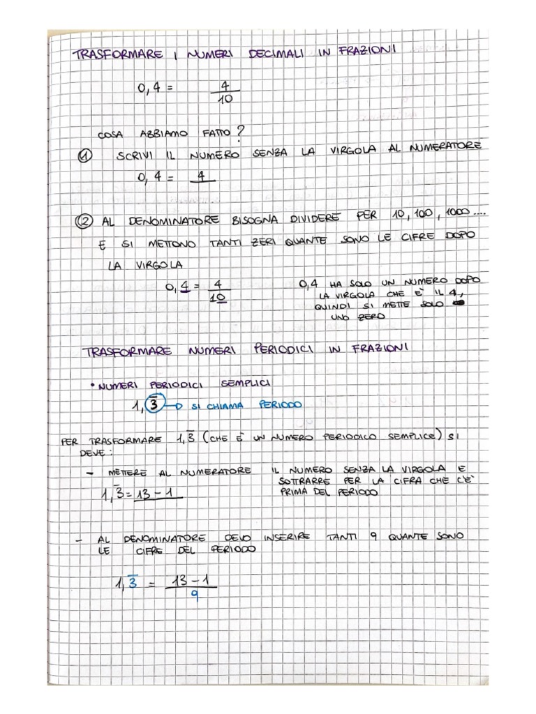 Numeri Decimali e Periodici | PDF