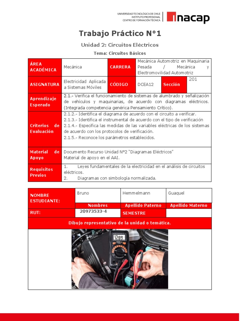 Circuitos Eléctricos U2 - TP1 | PDF | Resistor | Red eléctrica