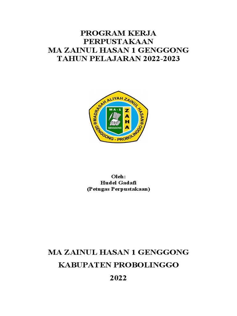Program Kerja Perpustakaan MA Zainul Hasan | PDF | Kajian Bahasa Asing | Seni