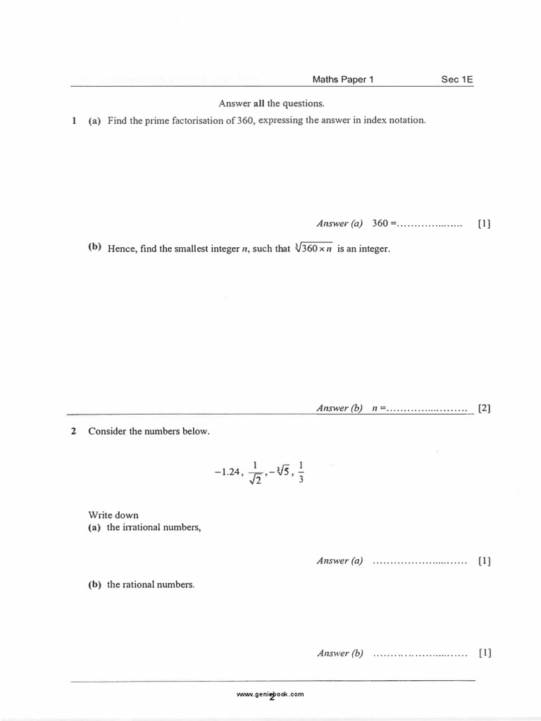 Secondary 1 Maths Sa1 2018 1 Pdf Significant Figures Triangle