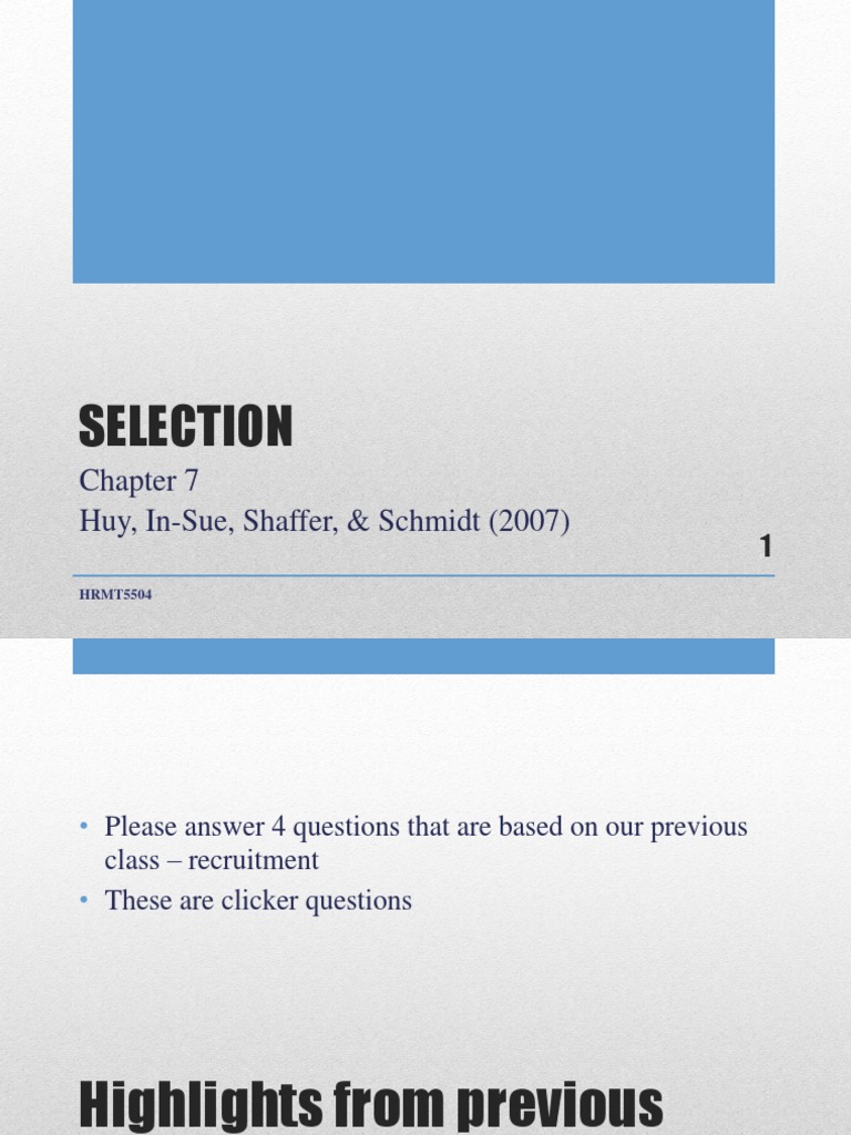 HRMT5504 Week6 Before Class | PDF