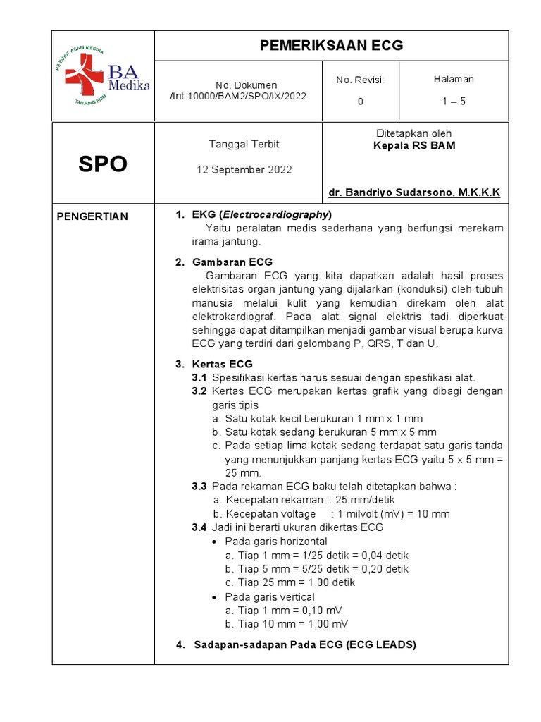 03 SPO Pemeriksaan ECG (2022) | PDF