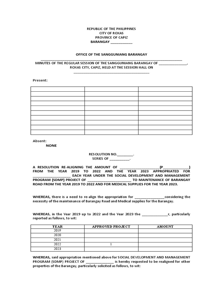Barangay Budget Realignment | PDF | Social Science