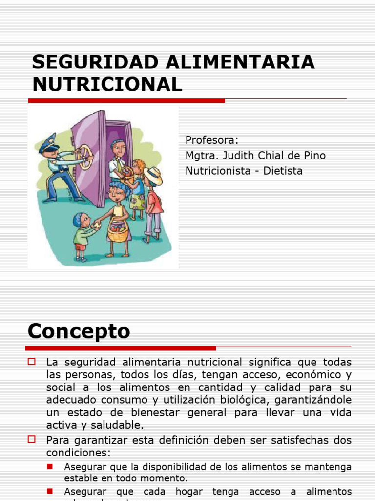 Seguridad Alimentaria Nutricional | PDF | Alimentos | Dieta y nutrición