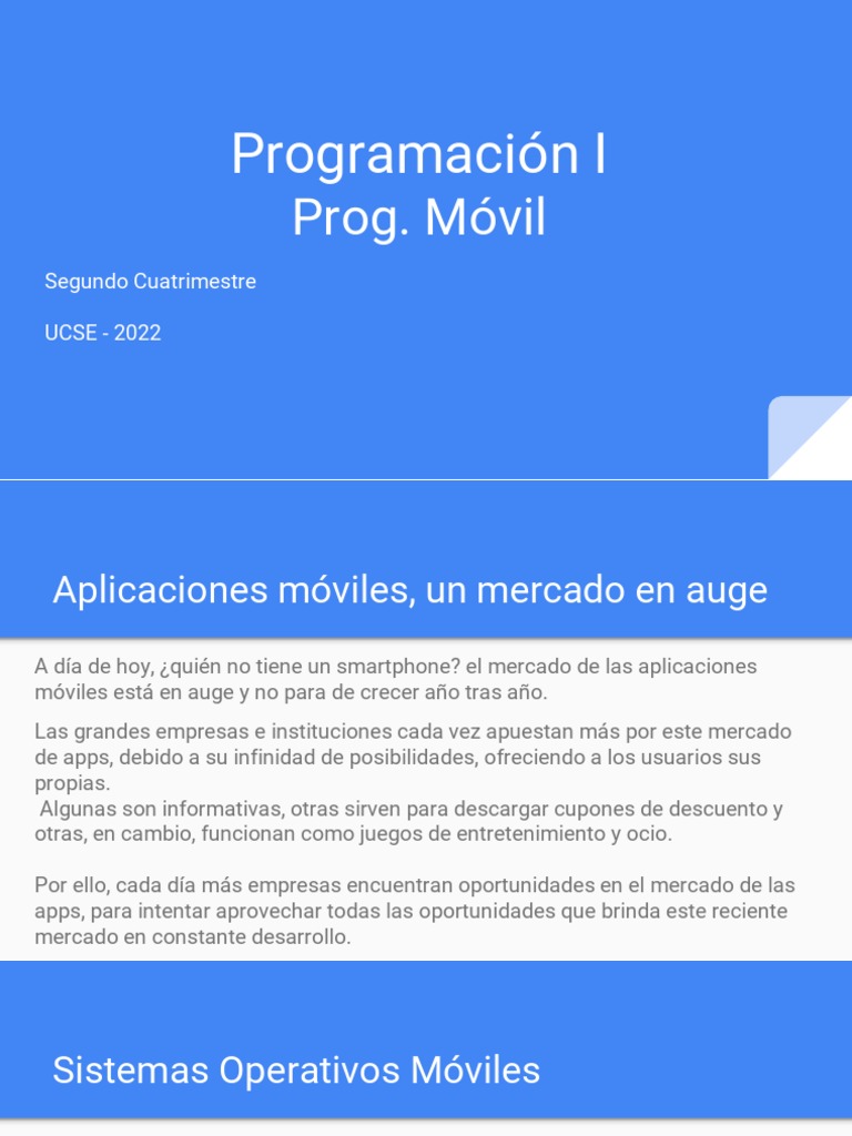 Prog Movil | PDF | Software de la aplicacion | Android (sistema operativo)