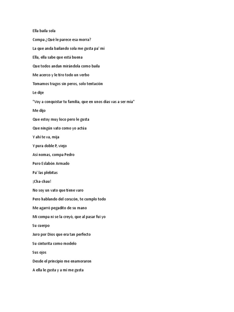 Ella Baila Sola Pdf