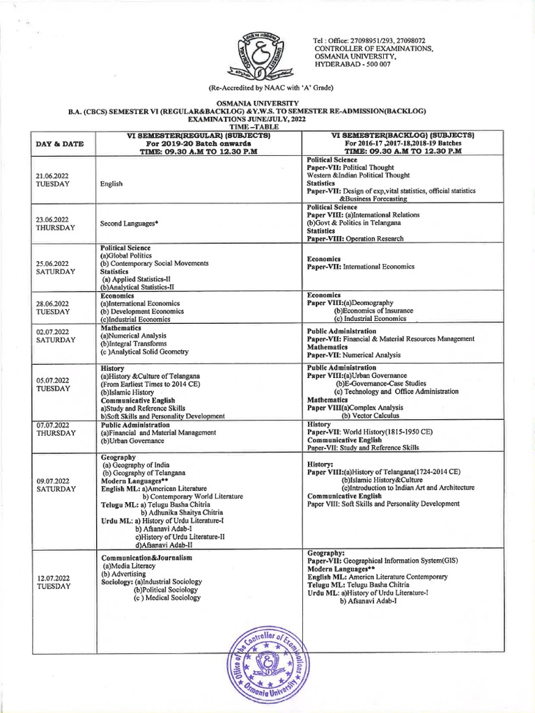Exam Notifications | PDF