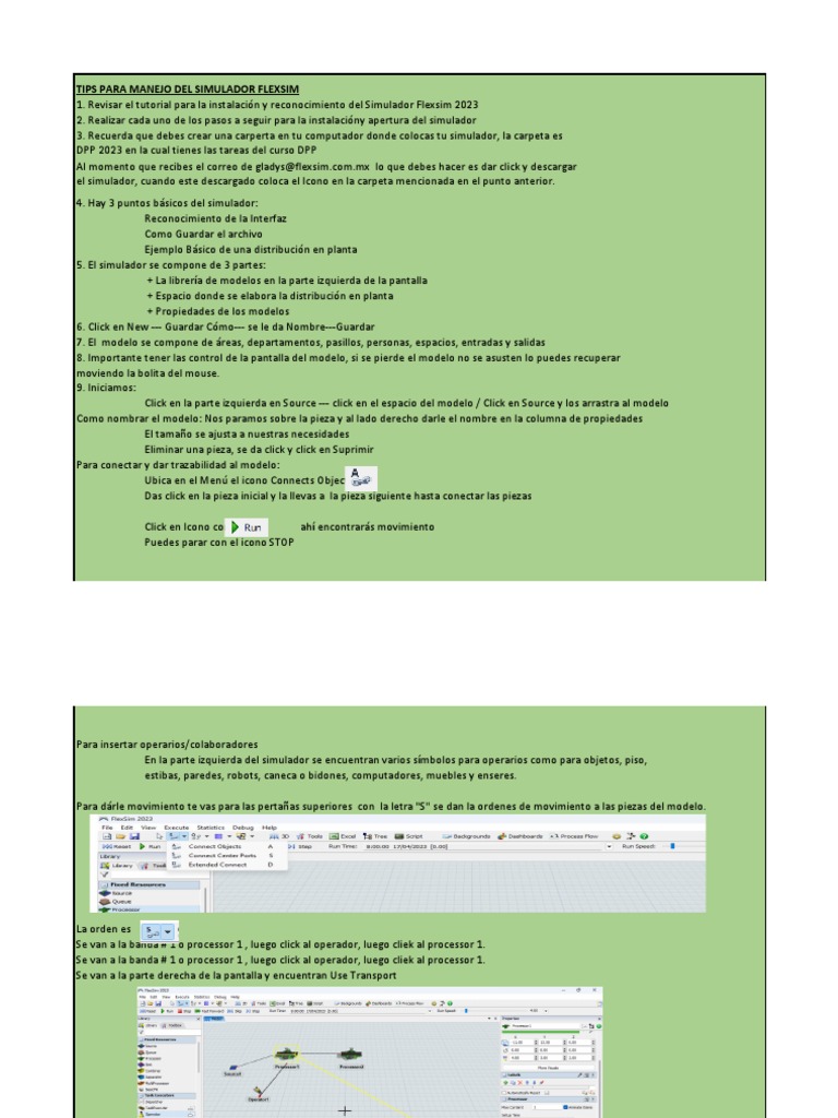 Instrucciones Simulador Flexim | PDF