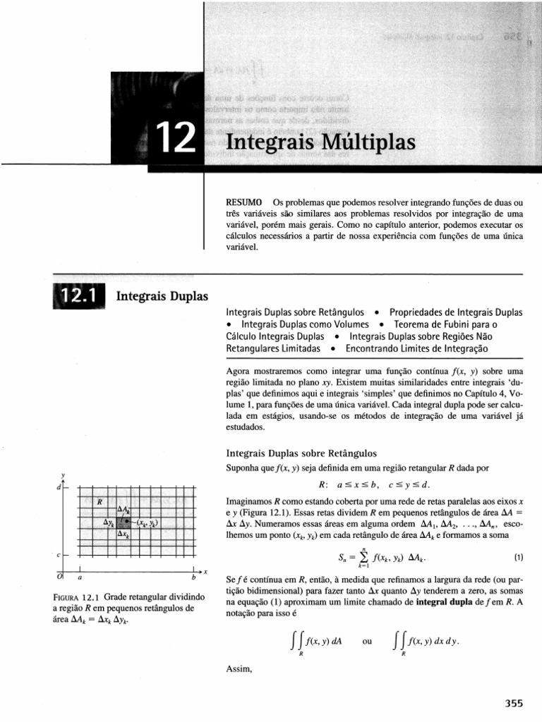 Capitulo 12 - Integrais Multiplas | PDF