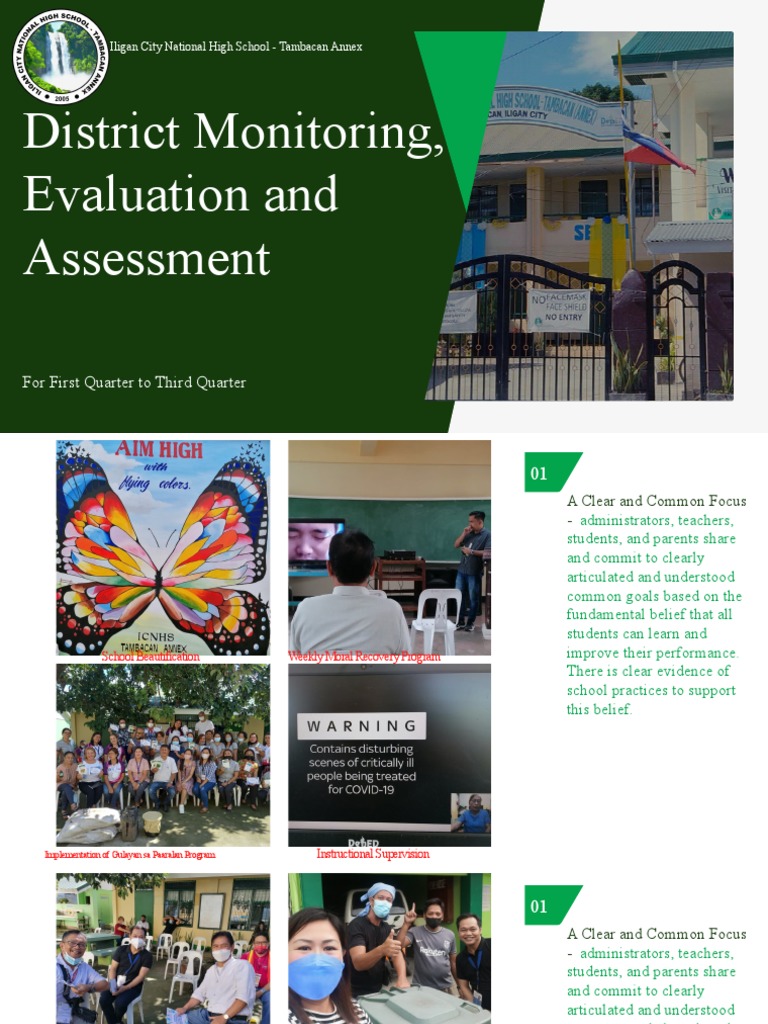 District Monitoring, Evaluation and Assessment | PDF | Educational ...