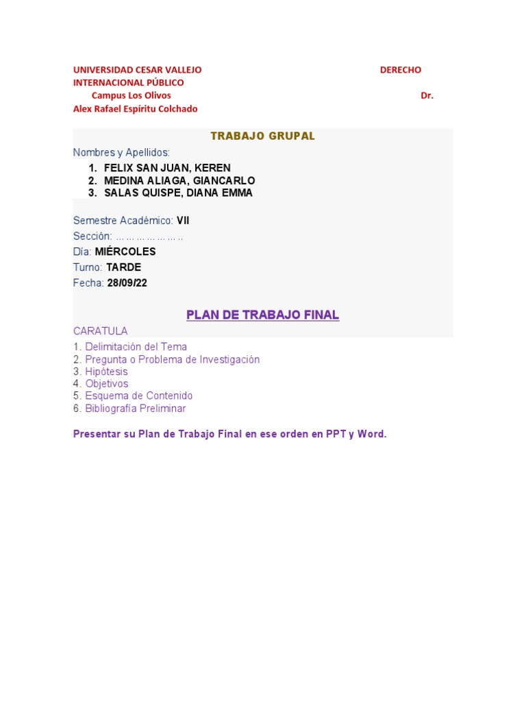 1plan de Trabajo Final. DIP | PDF | Ciencia y matemáticas