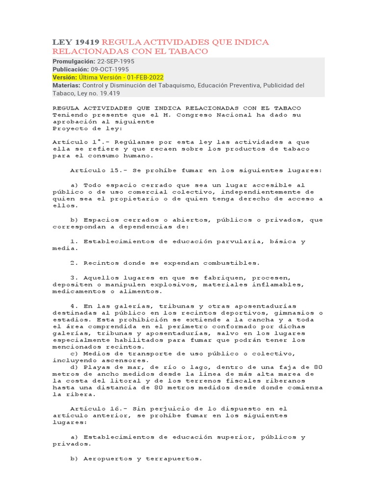 Ley 19419 | PDF