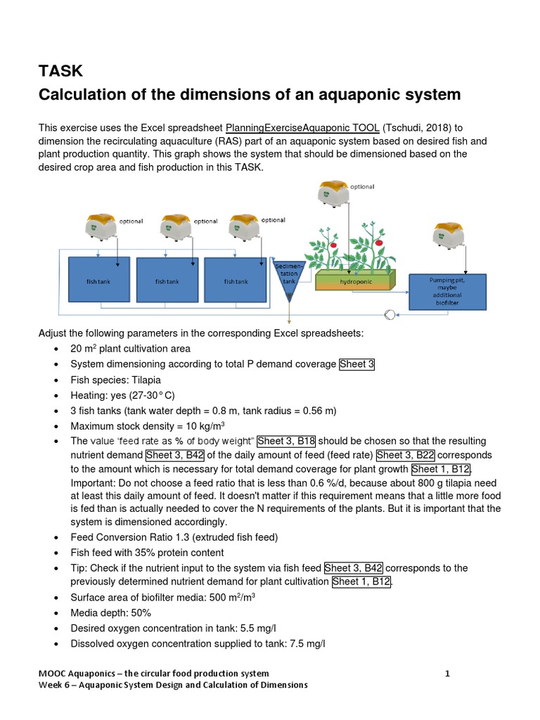 PlanningExcerciseAquaponic TASK | PDF | Mechanical Engineering ...
