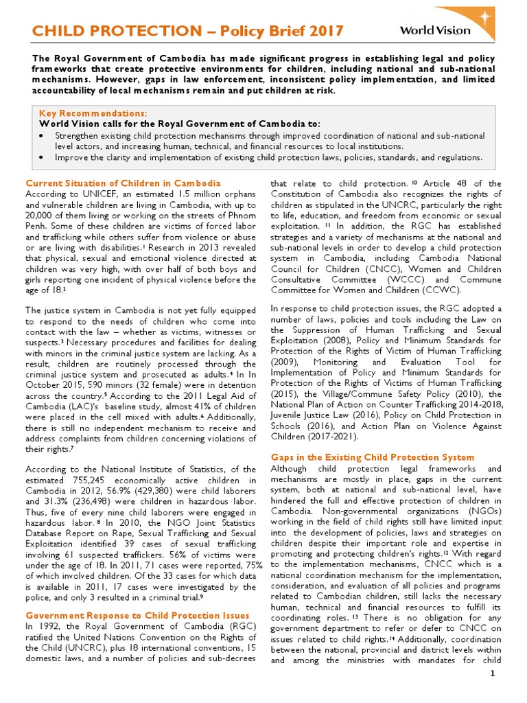 WVI-C - Child Protection Policy Brief - 2017-Final-EN | PDF WVI-C - Child Protection Policy Brief - 2017-Final-EN | PDF