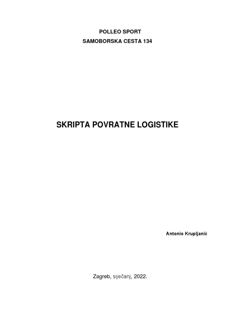 Povratna Logistika | PDF