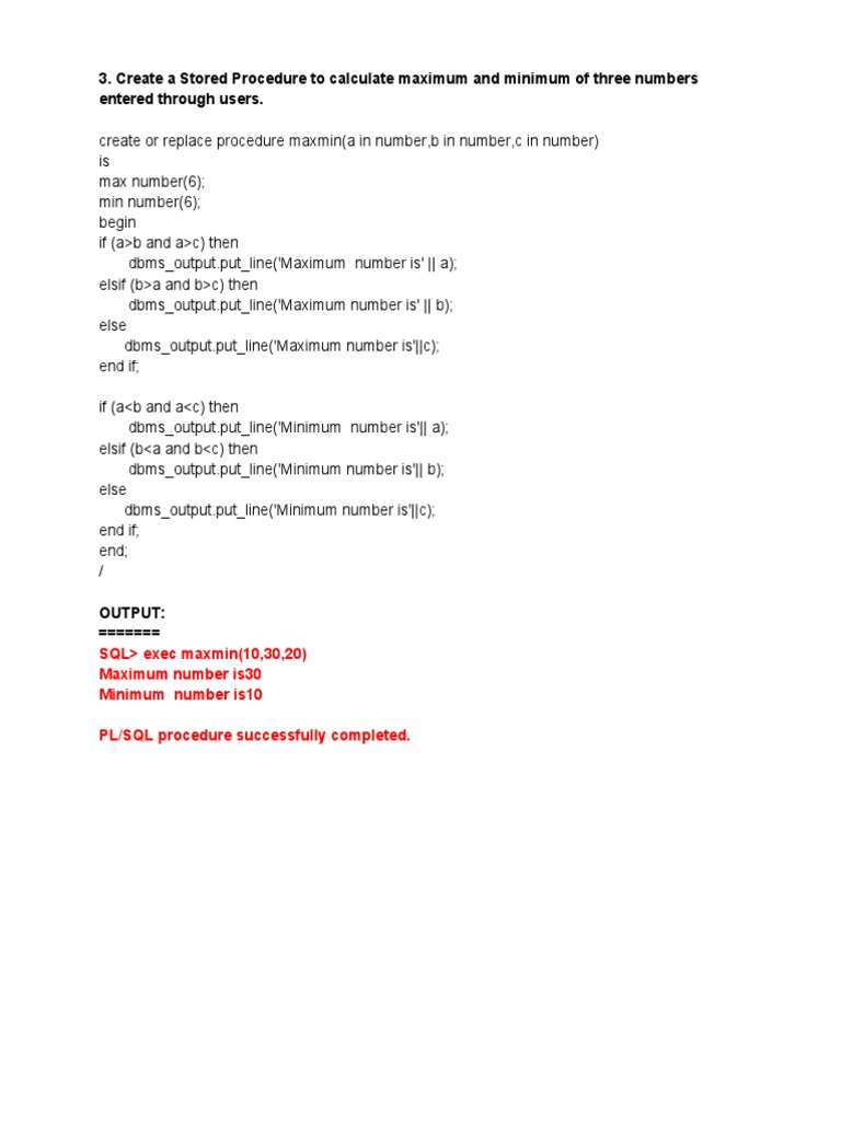 LAB Manual - PART A - PLSQL | PDF | Information Technology Management ...