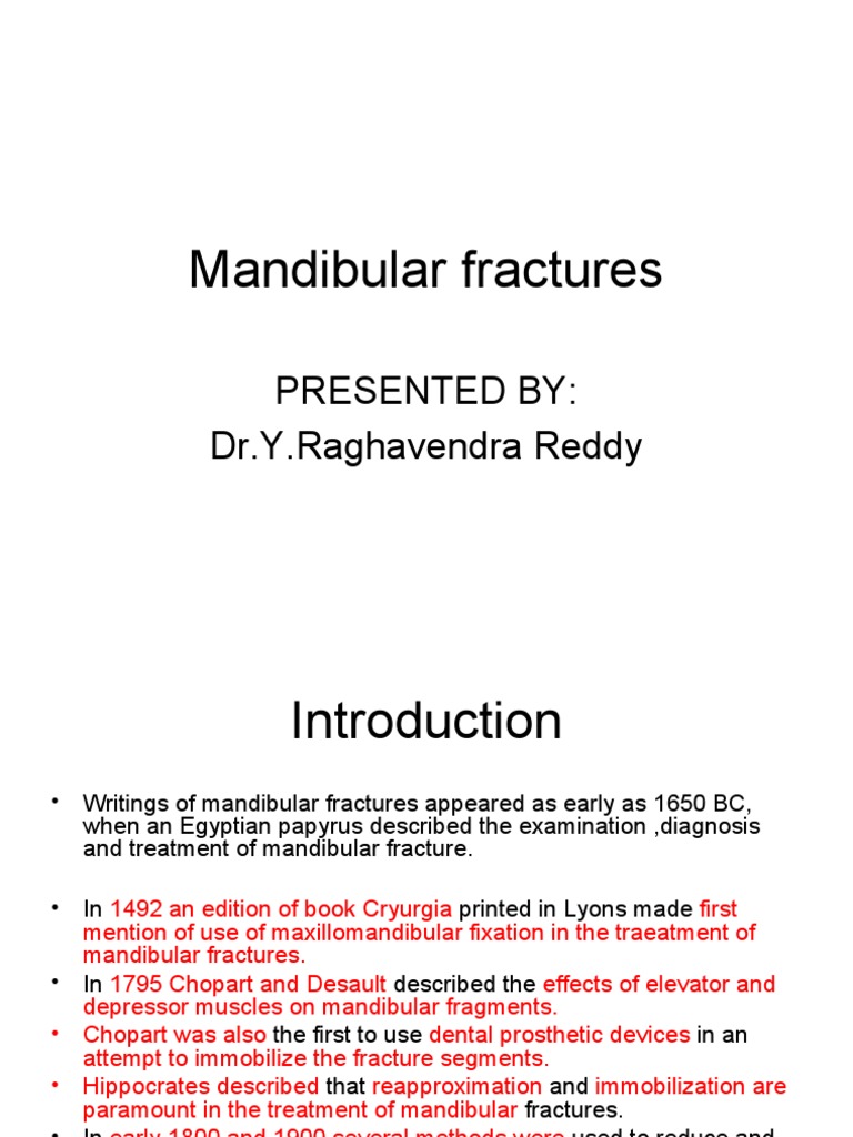 Mandibular Fractures | PDF | Human Anatomy | Musculoskeletal System