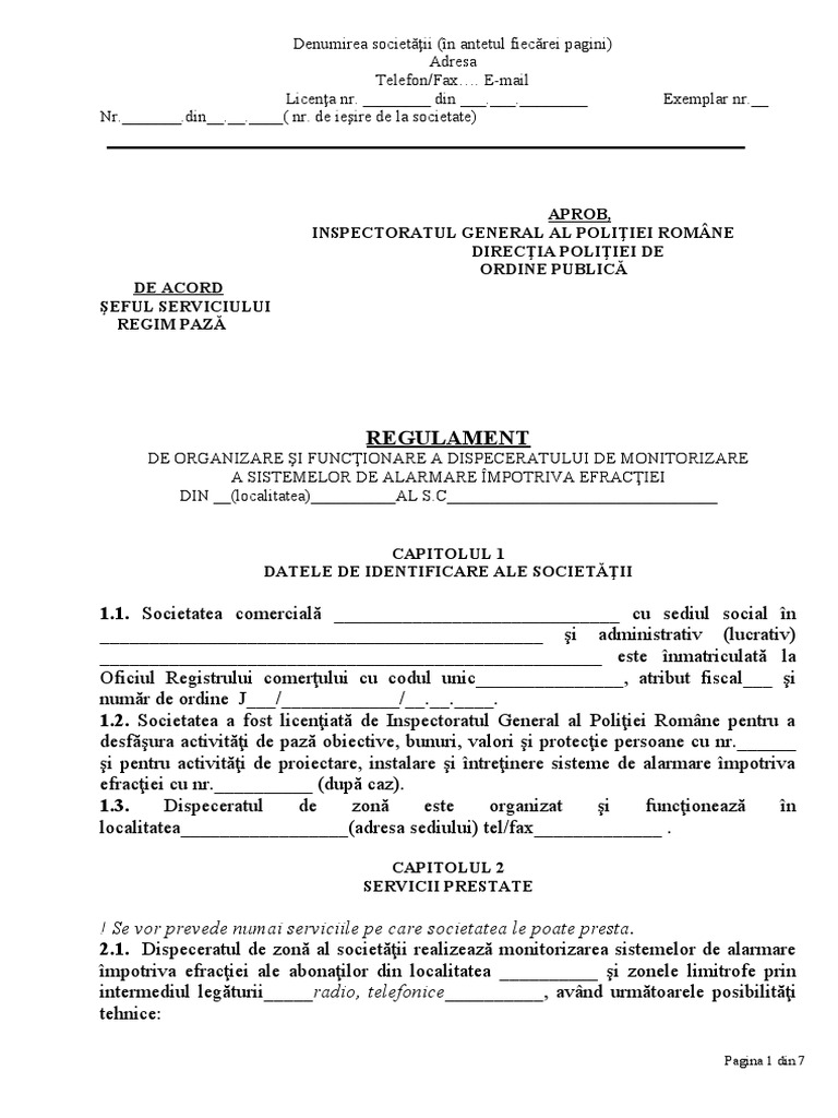 Model Rof Dispecerat | PDF