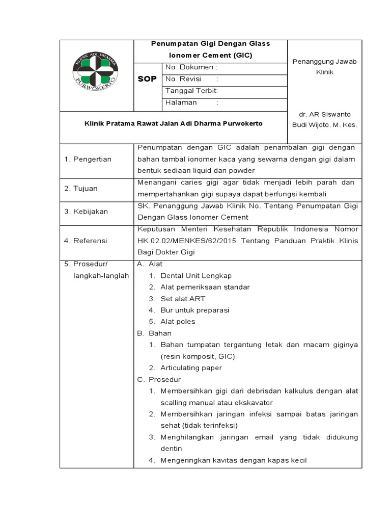 Penumpatan Gigi GIC | PDF | Sains & Matematika