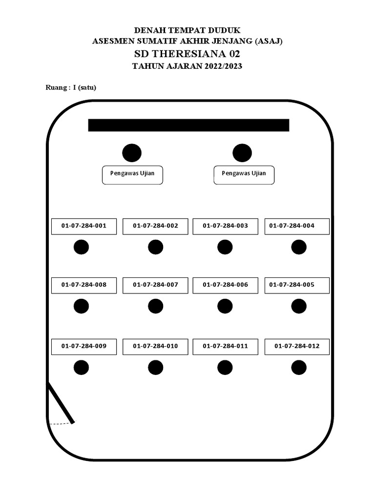 6 Denah Tempat Duduk Ujian | PDF