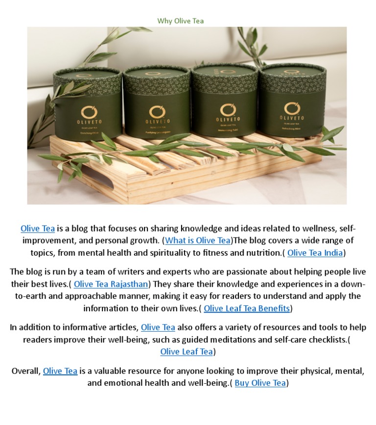Why Olive Tea | PDF