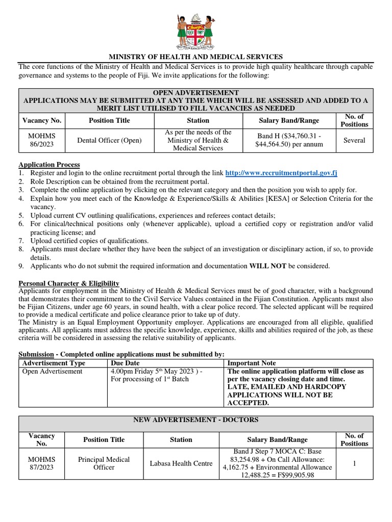 April 22 Advert | PDF | Health Care | Recruitment