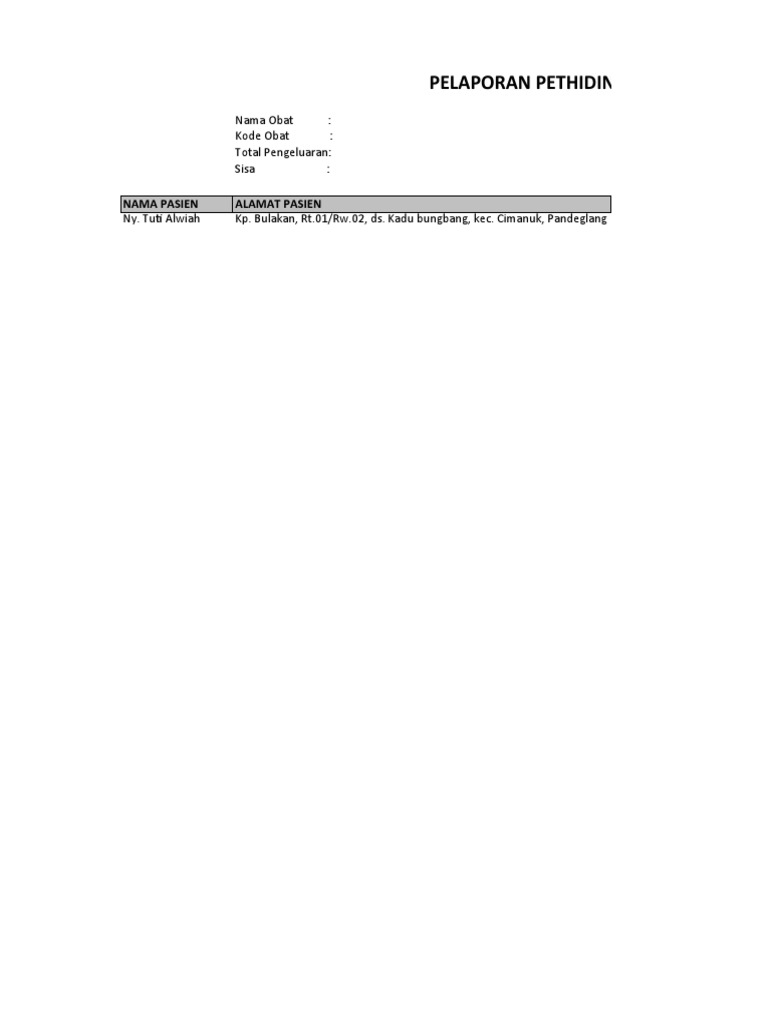 Formulir Pelaporan Morphine Oleh Bpom | PDF | Pengembangan Diri
