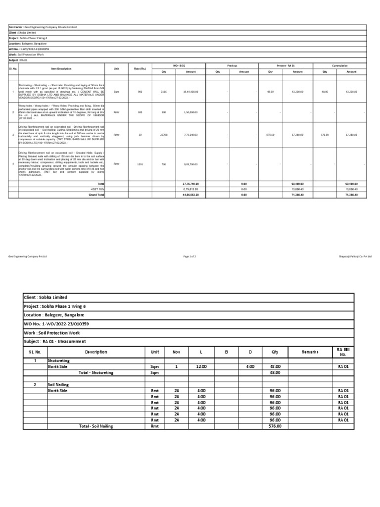 RA 01 - Abstract & Measurement Sheet - Wing 6 | PDF | Building ...