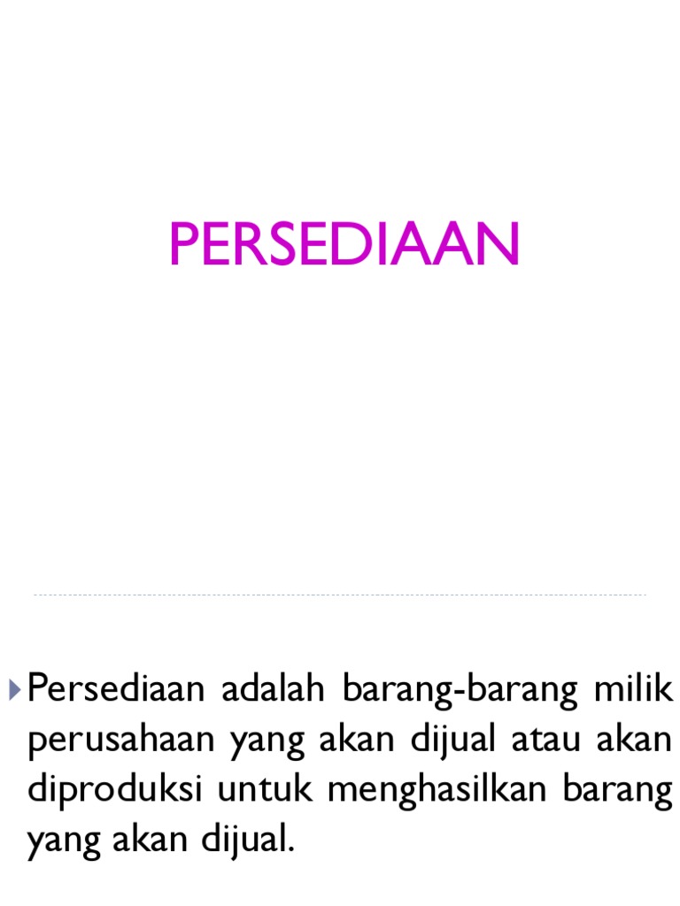 Sistem Pencatatan Persediaan dan Aset Tetap | PDF