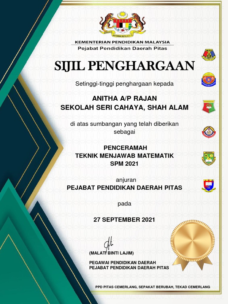 SIJIL PENGHARGAAN | PDF