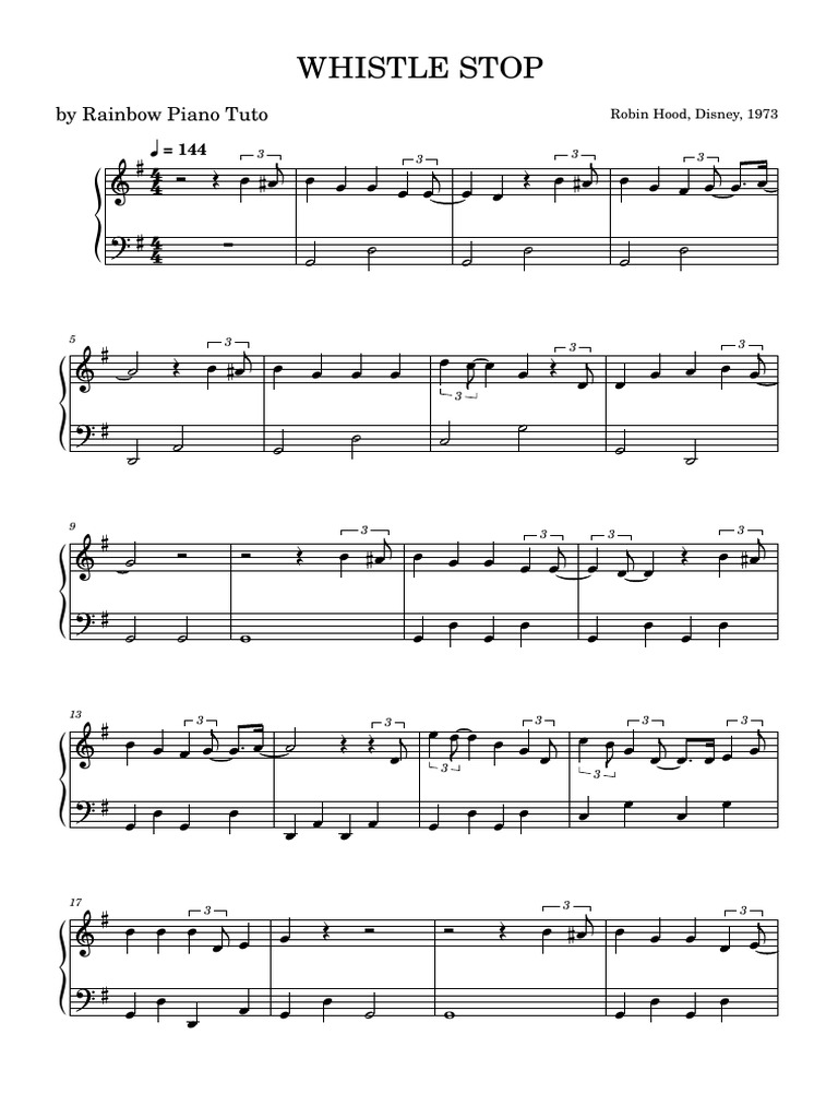 Whistle Stop - Robin Hood - Disney - 1973 | PDF