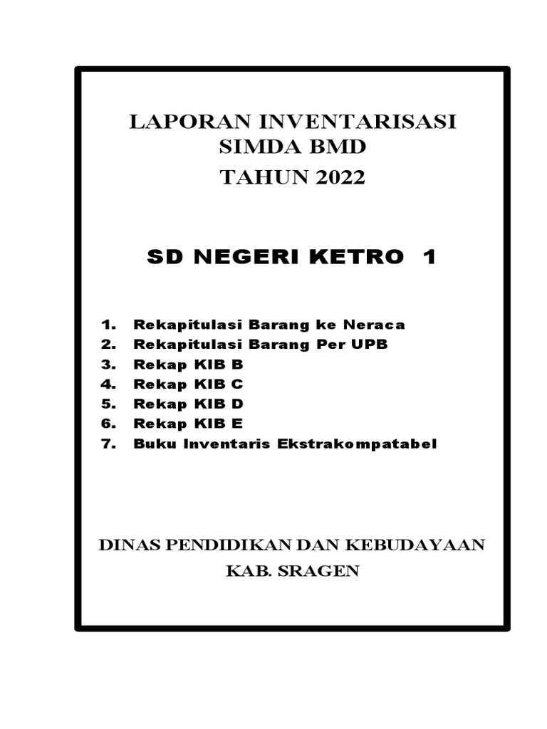 Cover Lap Aset Simda | PDF