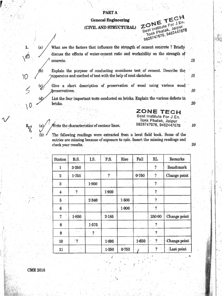Ssc Je Mains Paper | PDF