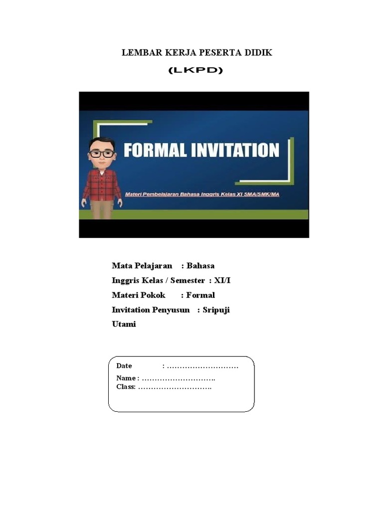 LKPD Formal Invitation | PDF