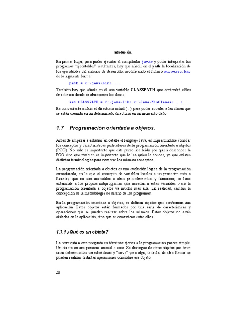 LC POO - El Lenguaje de Programacion Java (1) | PDF | Objeto (informática) | Programación ...