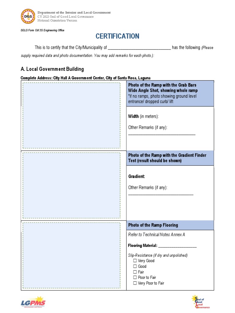 SGLG Form CM 2G (PWD Accessibility) | PDF