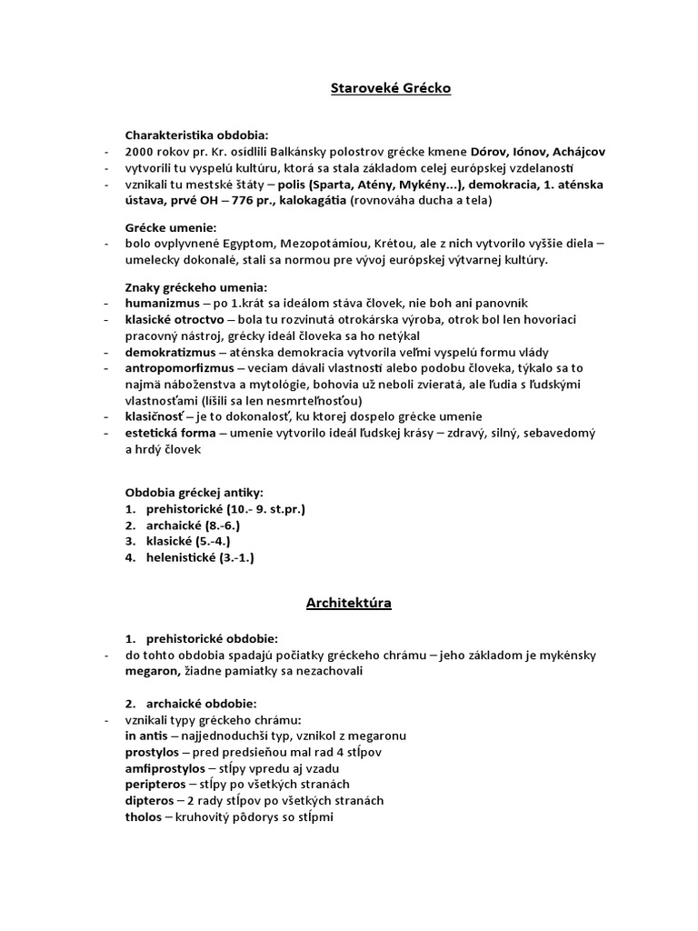 Staroveké Grécko | PDF