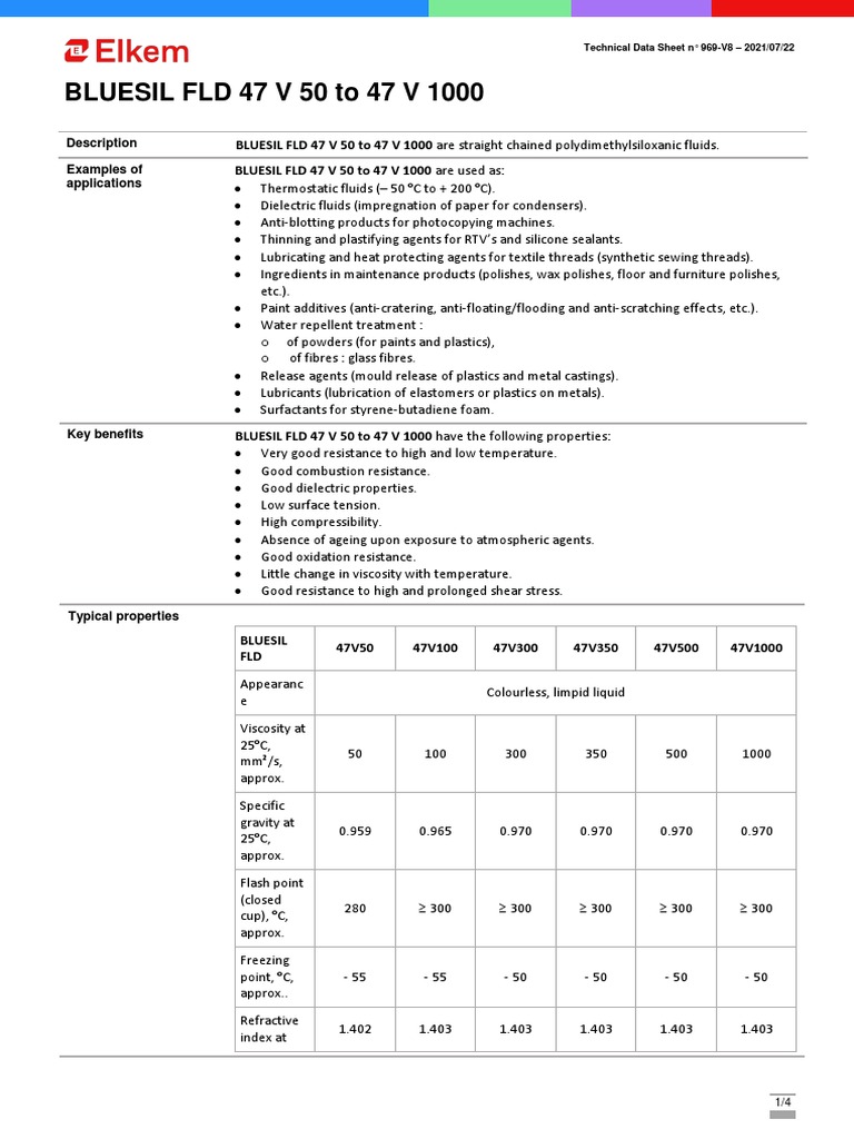 BLUESIL FLD 47 V 50 To 47 V 1000 | PDF