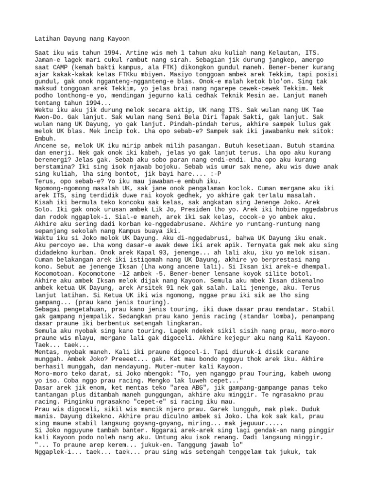 Latihan Dayung Nang Kayoon | PDF