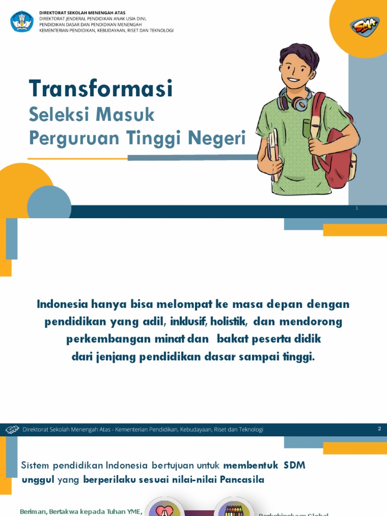 Koordinasi Capaian Program Prioritas SMA - Transformasi Seleksi Masuk ...