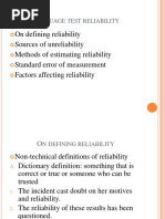 Factors Affecting Reliability | PDF | Cognition | Behavioural Sciences