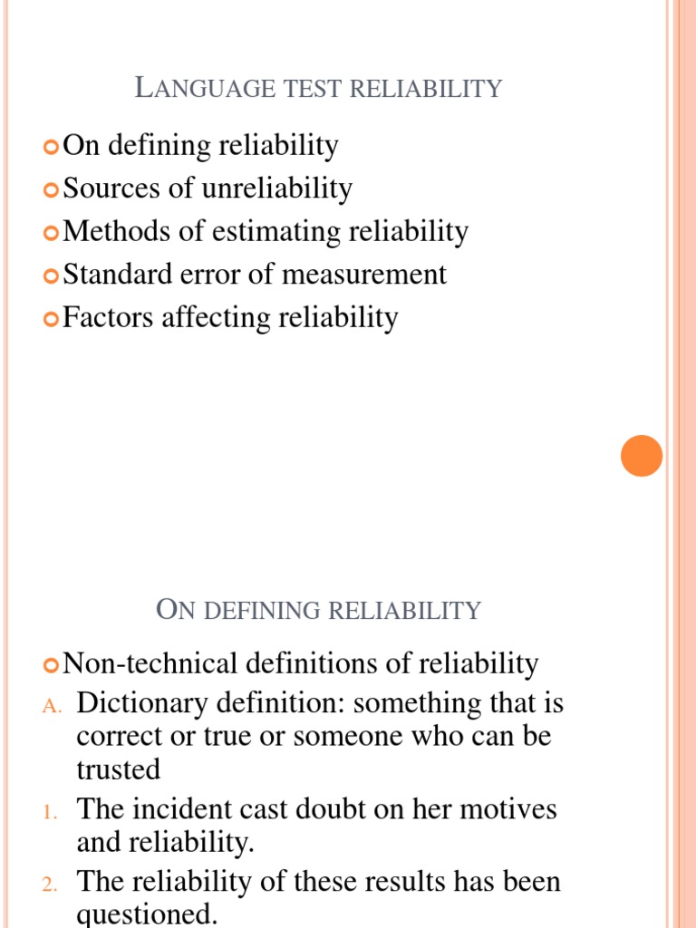Reliability Kuder-Richardson | PDF