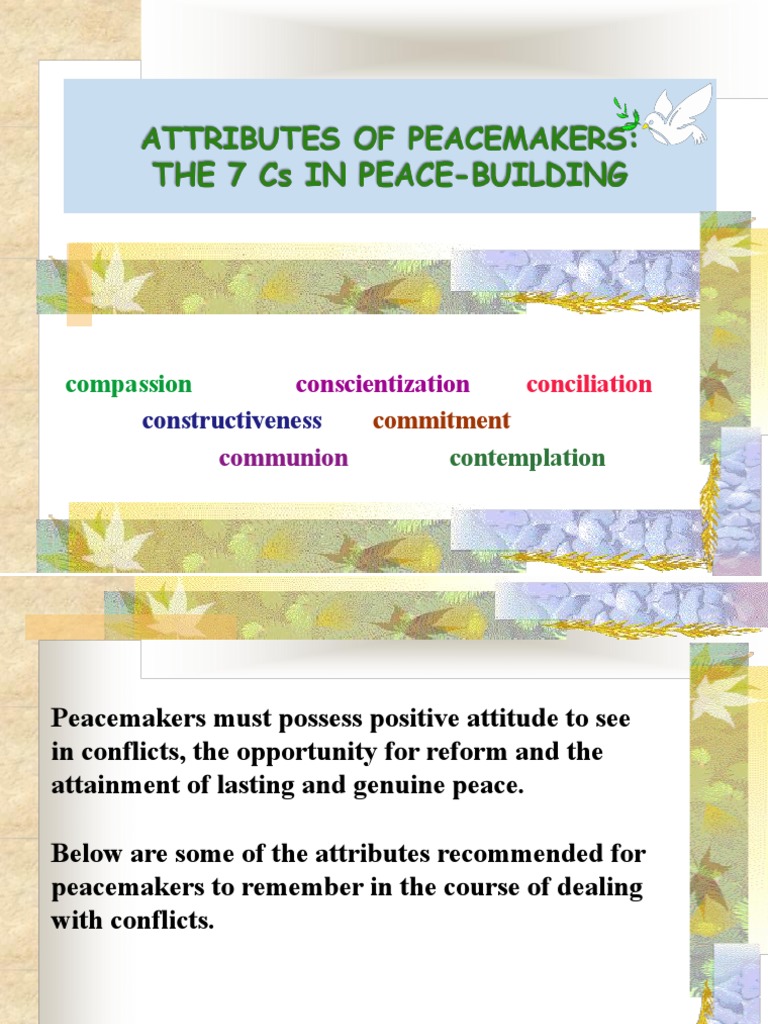 The 7 Cs in PeaceBuilding | PDF