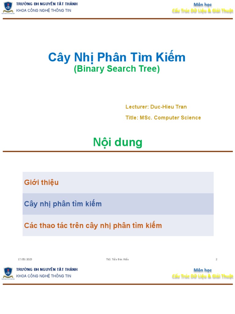 BinarySearchTree Week09 | PDF