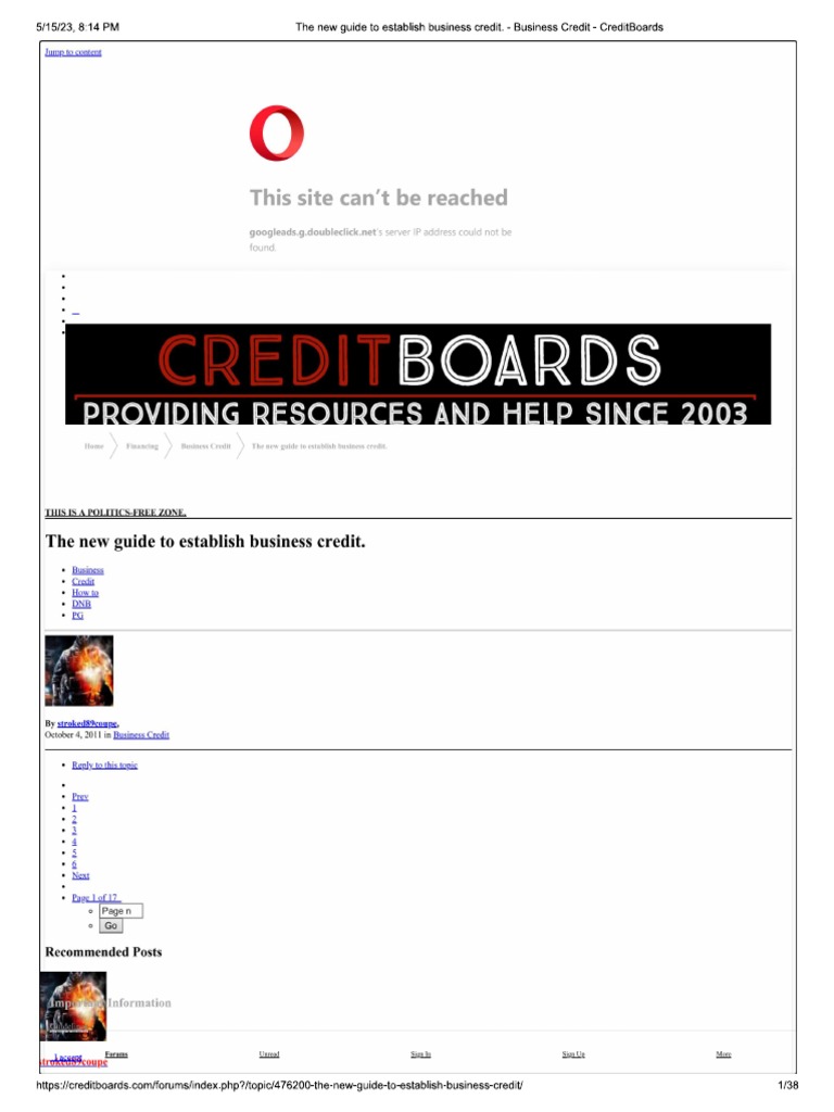 The Guide To Starting Business Credit | PDF