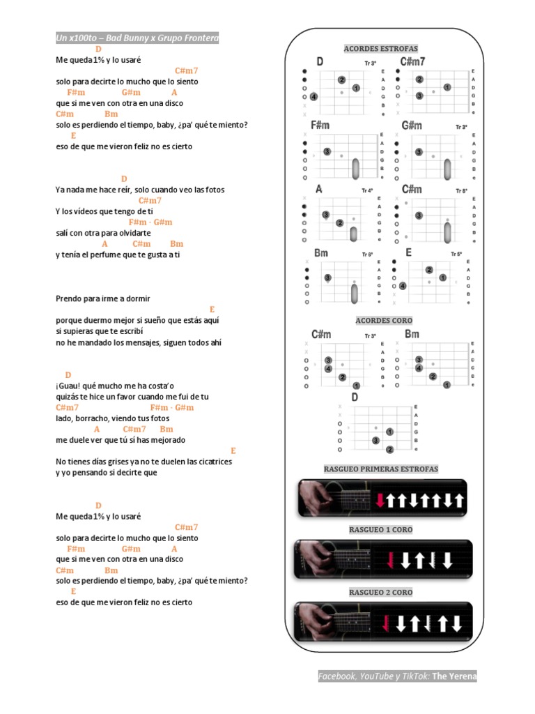 Un x100to - Grupo Frontera x Bad Bunny | PDF