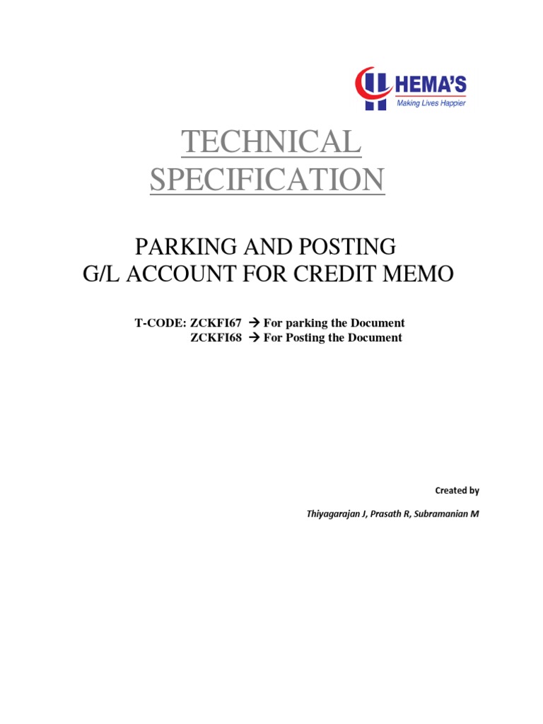 Customer Credit Memo G/L Account Specs | PDF | Databases | Microsoft Excel