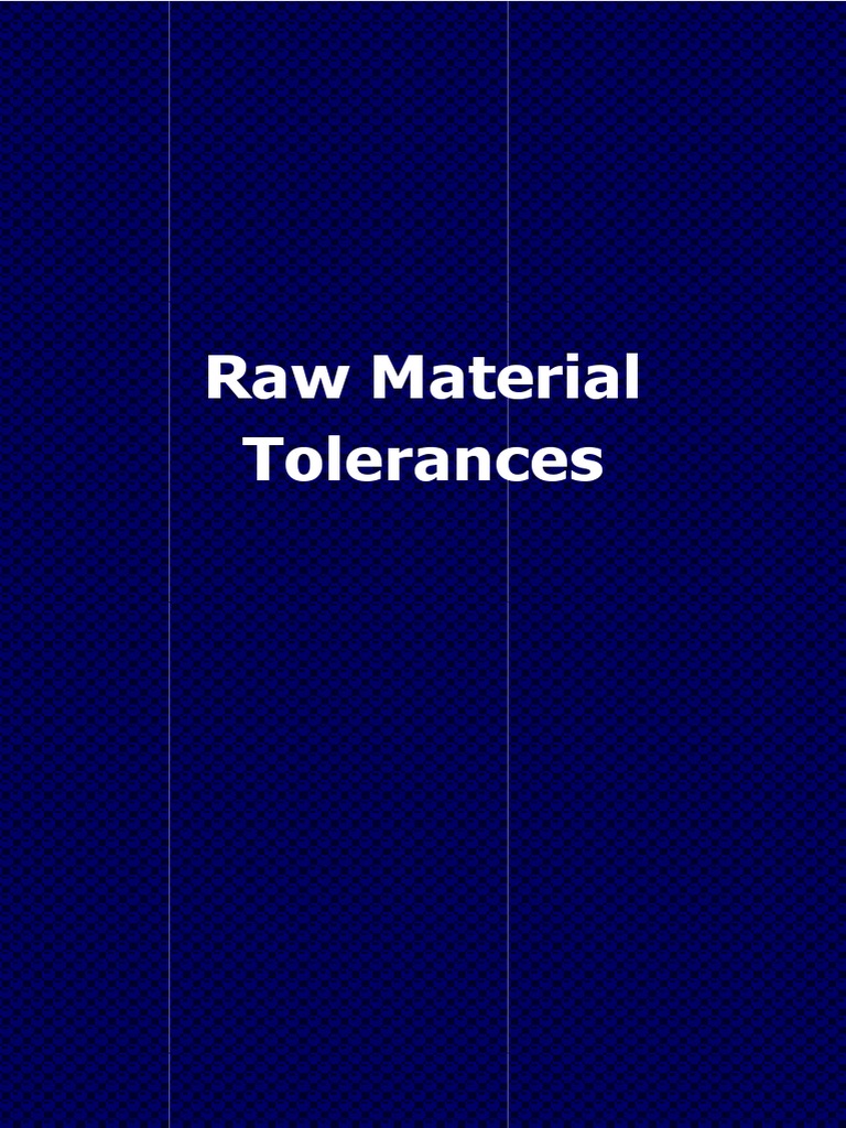 Grating Raw Material Tolerance & Specification | PDF