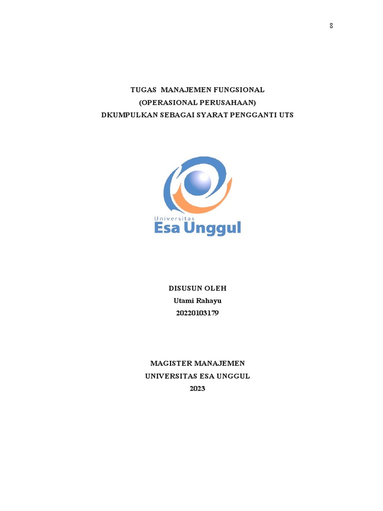 Format Laporan Tugas Besar (1) (UTS) | PDF | Karier & Perkembangan | Bisnis