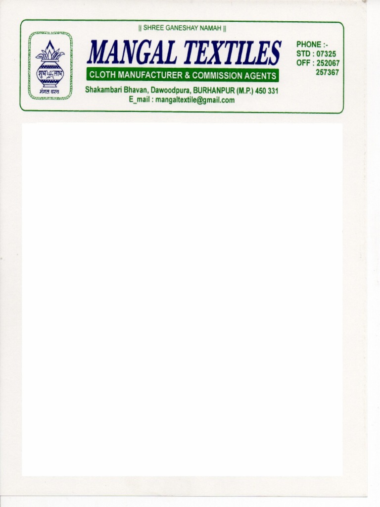 MANGAL LETTER PAD | PDF